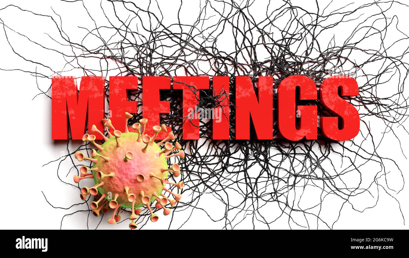 Degradation and meetings during covid pandemic, pictured as declining ...