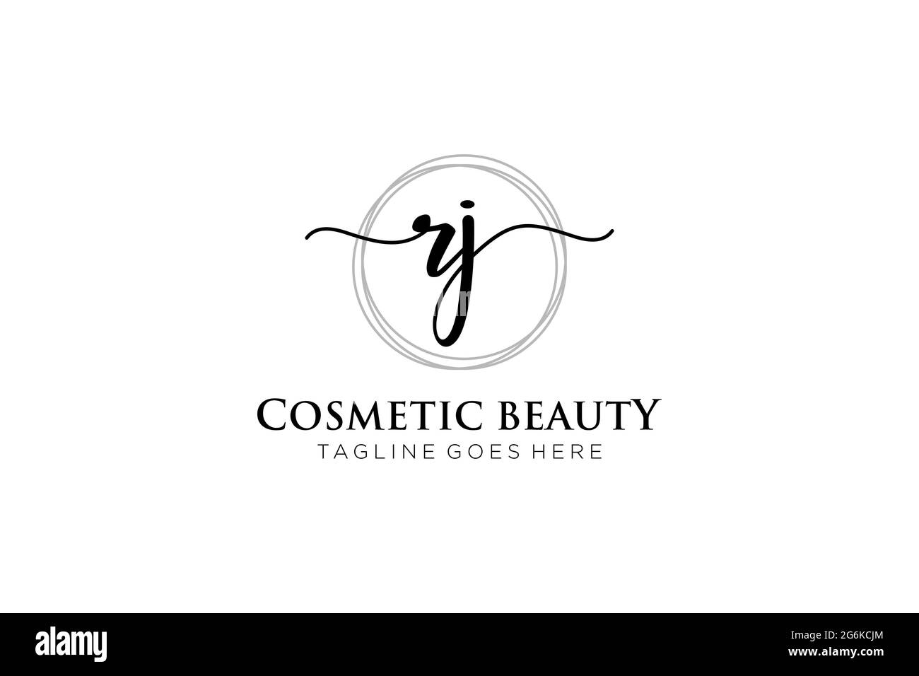 RJ Feminine logo beauty monogram and elegant logo design, handwriting ...