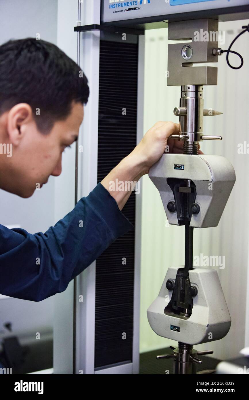 Atyrau, Kazakhstan - May 21,2012: Chevron factory. Technician (out of ...