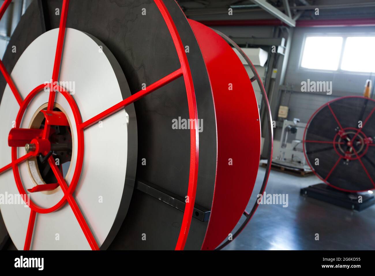 Chevron company plastic pipes modern production plant. Close up photo ...