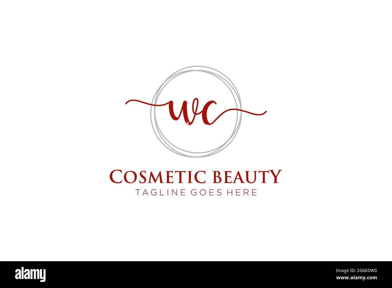 WC Feminine logo beauty monogram and elegant logo design, handwriting ...