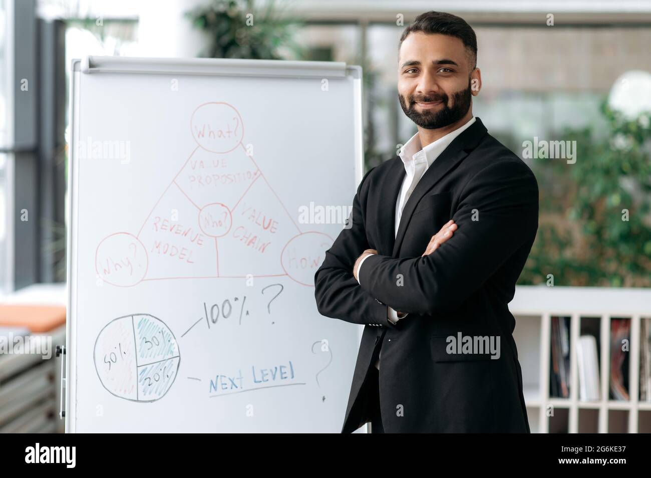 Business portrait of Indian man. Confident successful Indian manager or ...