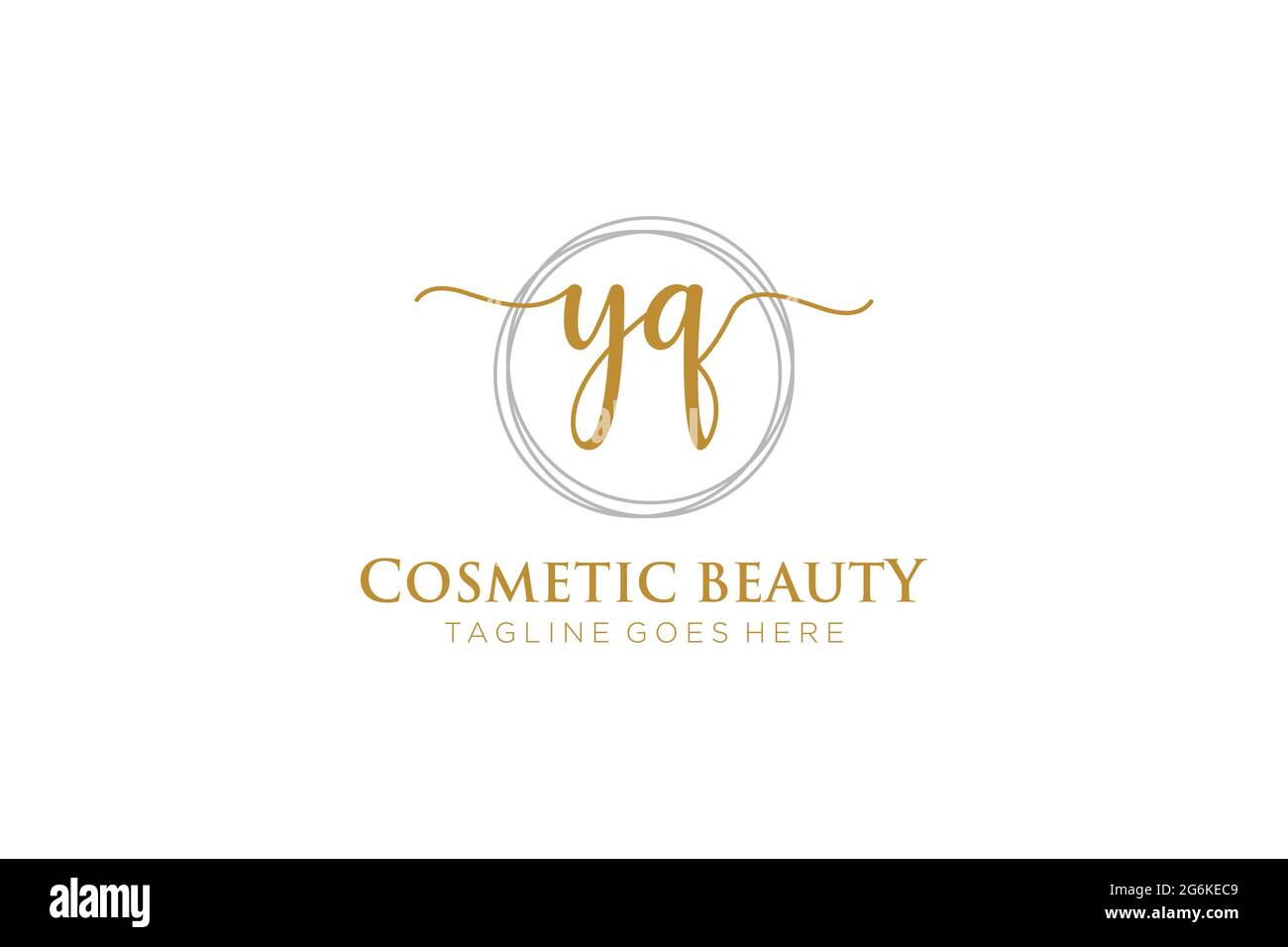YQ Feminine logo beauty monogram and elegant logo design, handwriting ...