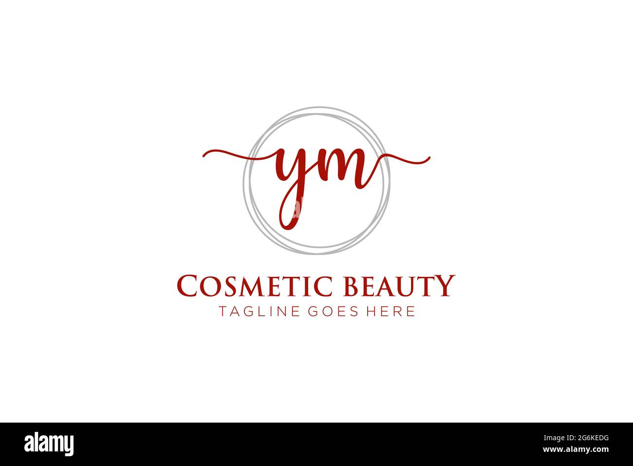 YM Feminine logo beauty monogram and elegant logo design, handwriting logo of initial signature ...