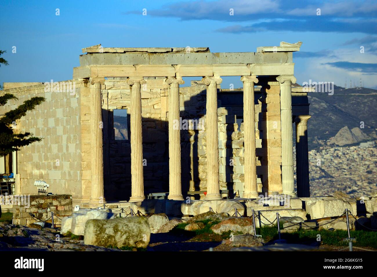 The Erechtheion temple on the Acropolis in Athens, Greece Stock Photo ...