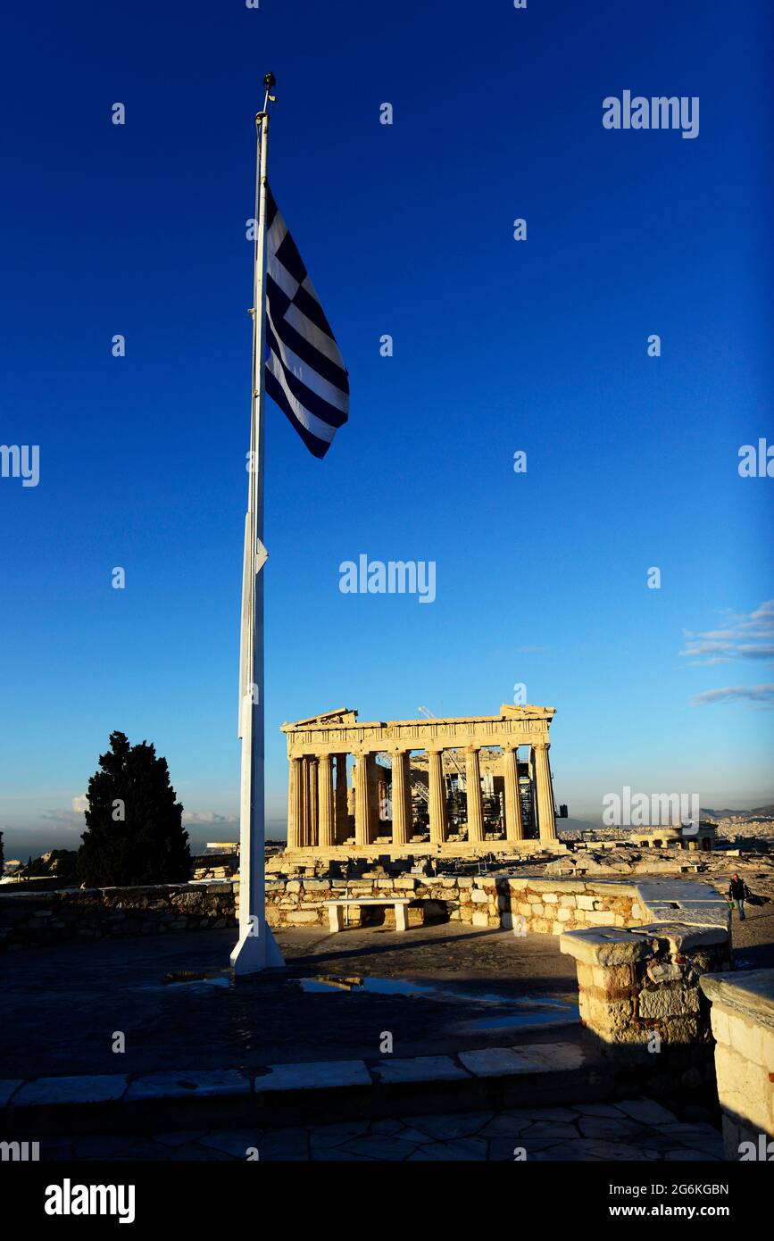 Parthenon flag hi-res stock photography and images - Alamy