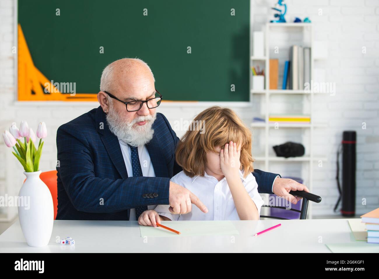 Sad children reading hi-res stock photography and images - Alamy