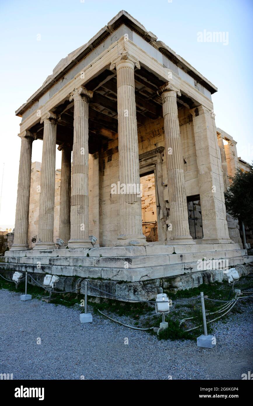 Old temples on the Acropolis of Athens, Greece Stock Photo - Alamy