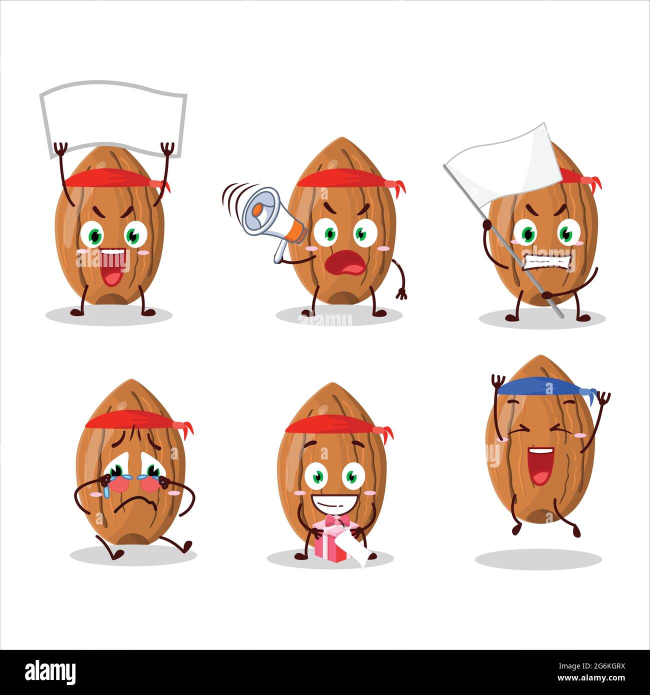 Mascot design style of almond character as an attractive supporter ...