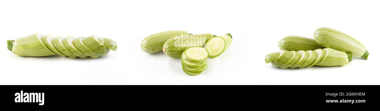 Courgettes on a white background. Courgettes are fresh and delicious ...