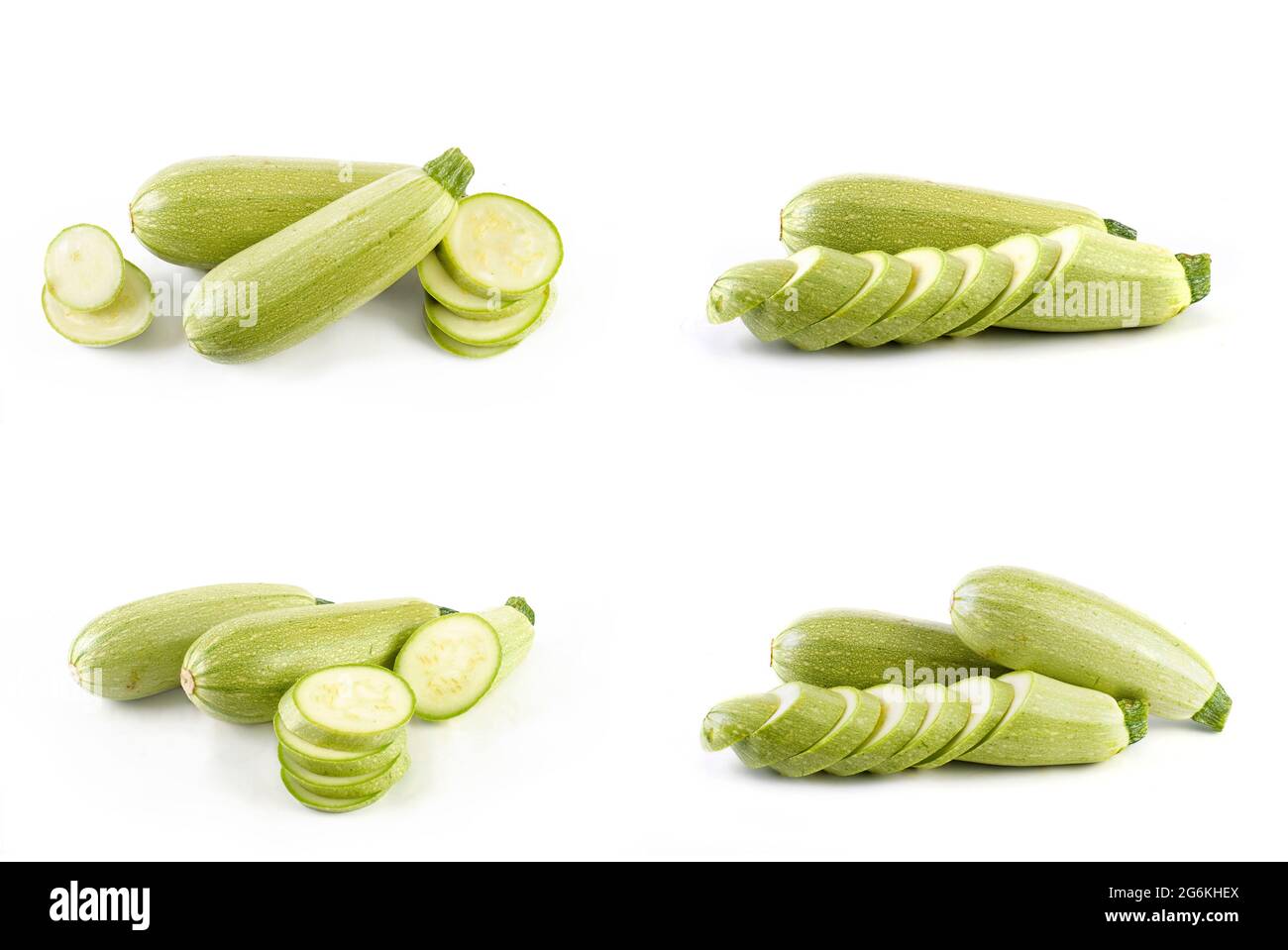Courgettes on a white background. Courgettes are fresh and delicious ...