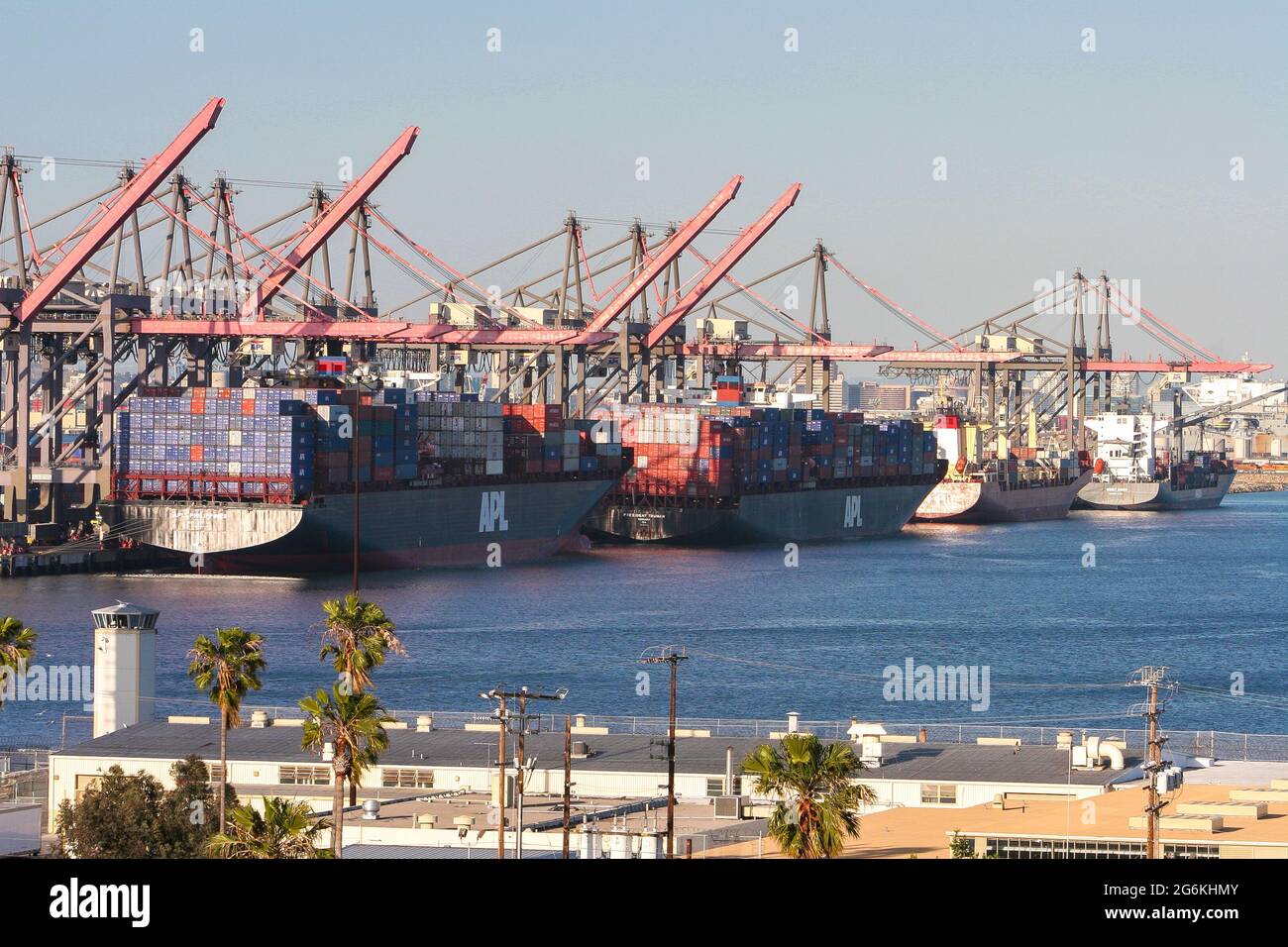 The port of Los Angeles. USA Stock Photo - Alamy
