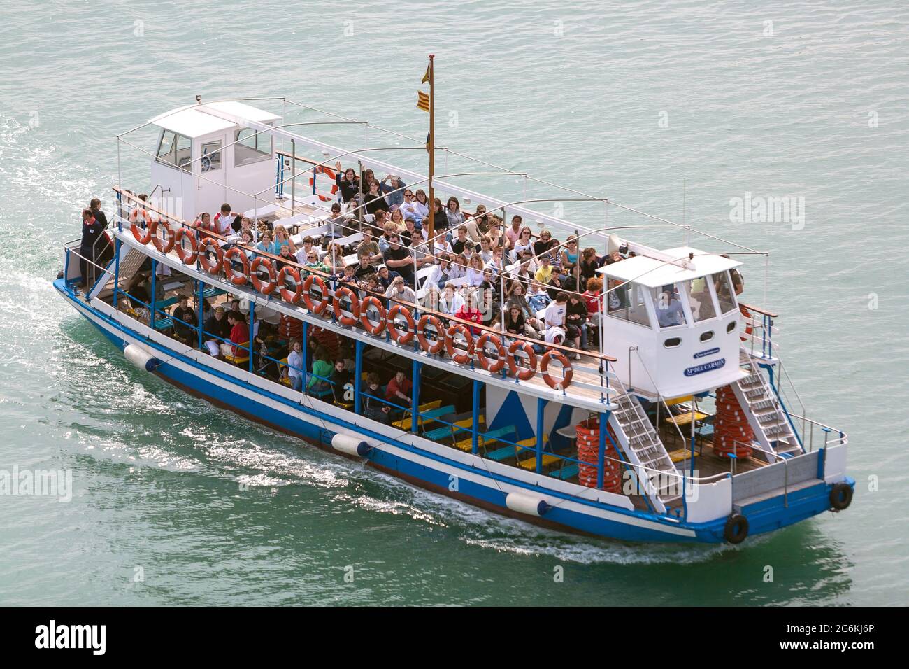 Ferry boat Barcelona Harbour Stock Photo - Alamy