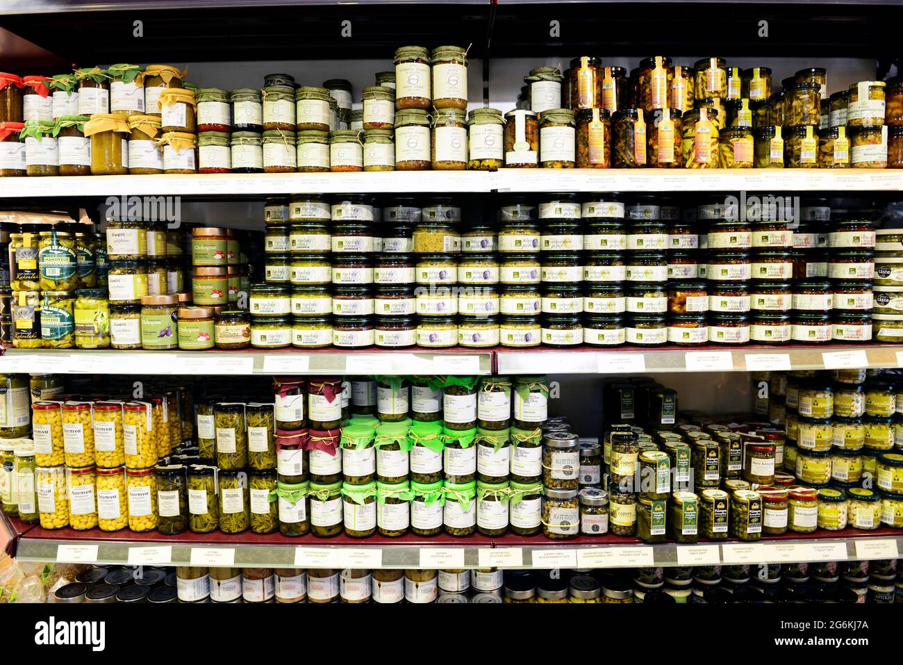 A Greek Delicatessen selling Greek jams, preserved eggplants and other ...