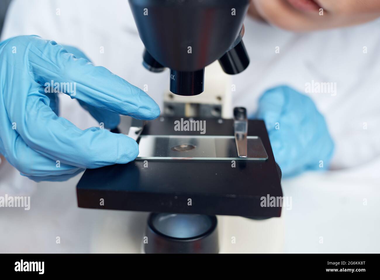 female laboratory assistant research chemistry science to biotechnology ...