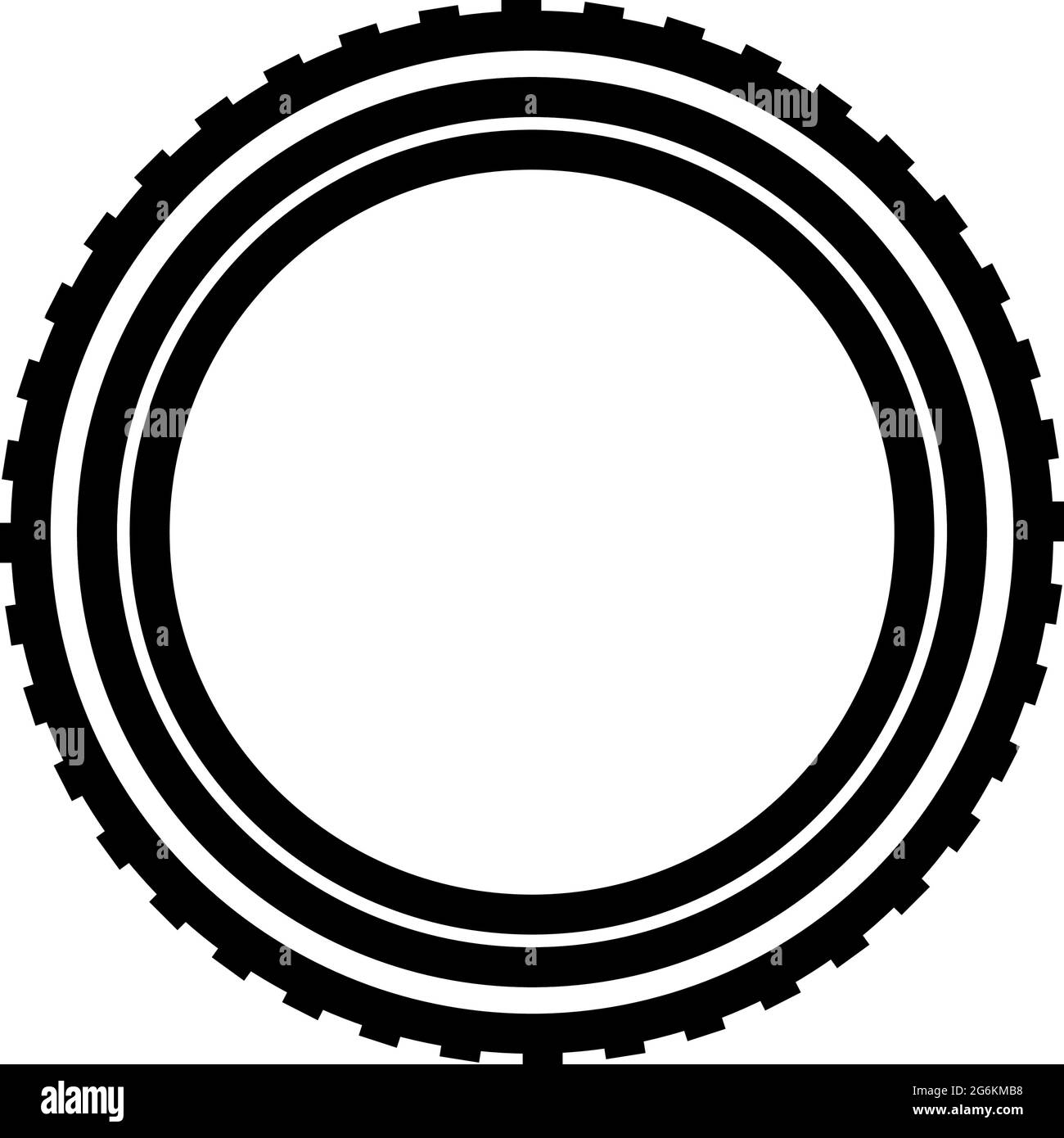 Bike Tyre Icon. Bold outline design with editable stroke width. Vector ...