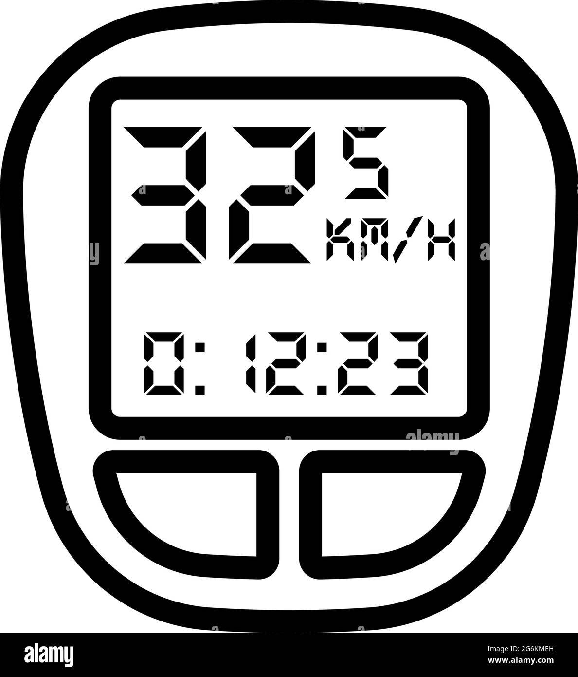 Bike Computer Icon. Bold outline design with editable stroke width ...