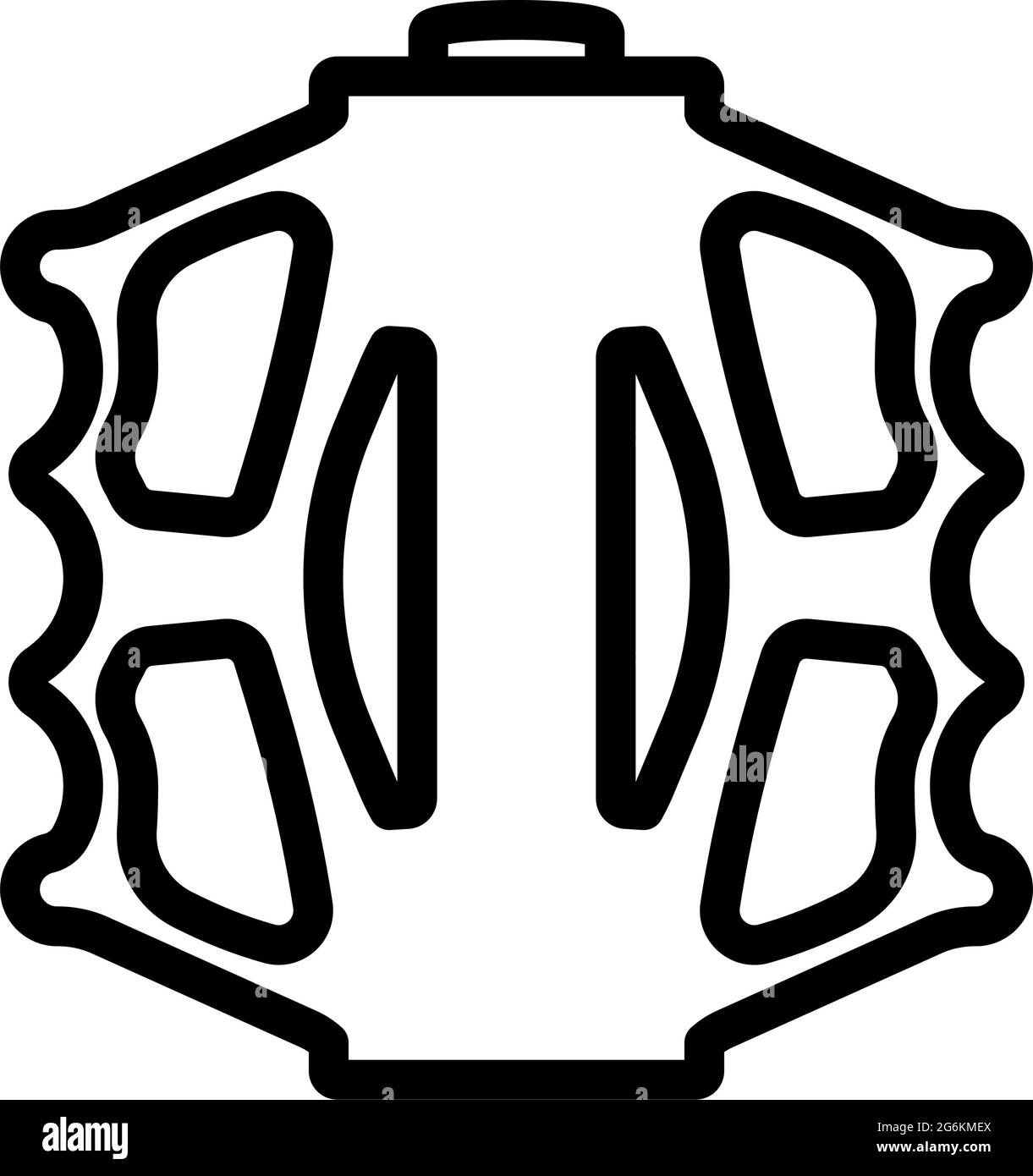 Bike Pedal Icon. Bold outline design with editable stroke width. Vector ...