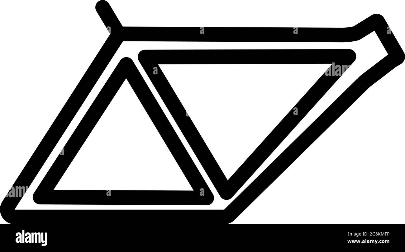Bike Frame Icon. Bold outline design with editable stroke width. Vector ...