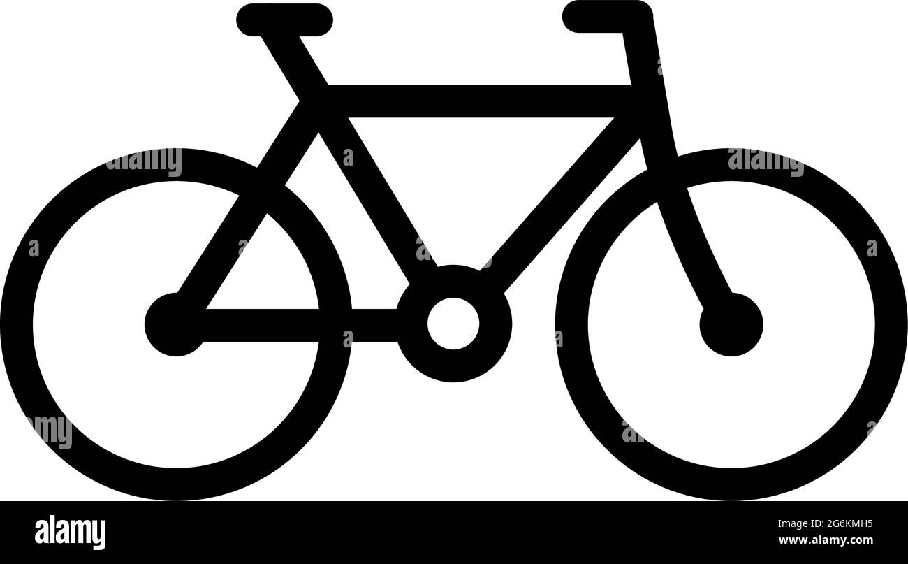 Bike Icon. Bold outline design with editable stroke width. Vector ...