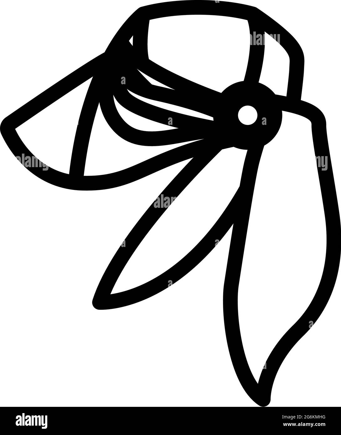 Business Woman Neck Scarf Icon. Bold outline design with editable ...