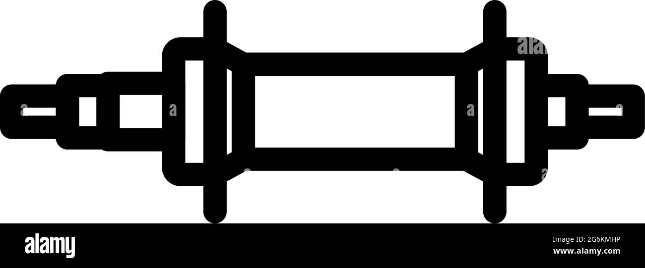 Bike Hub Icon. Bold outline design with editable stroke width. Vector ...