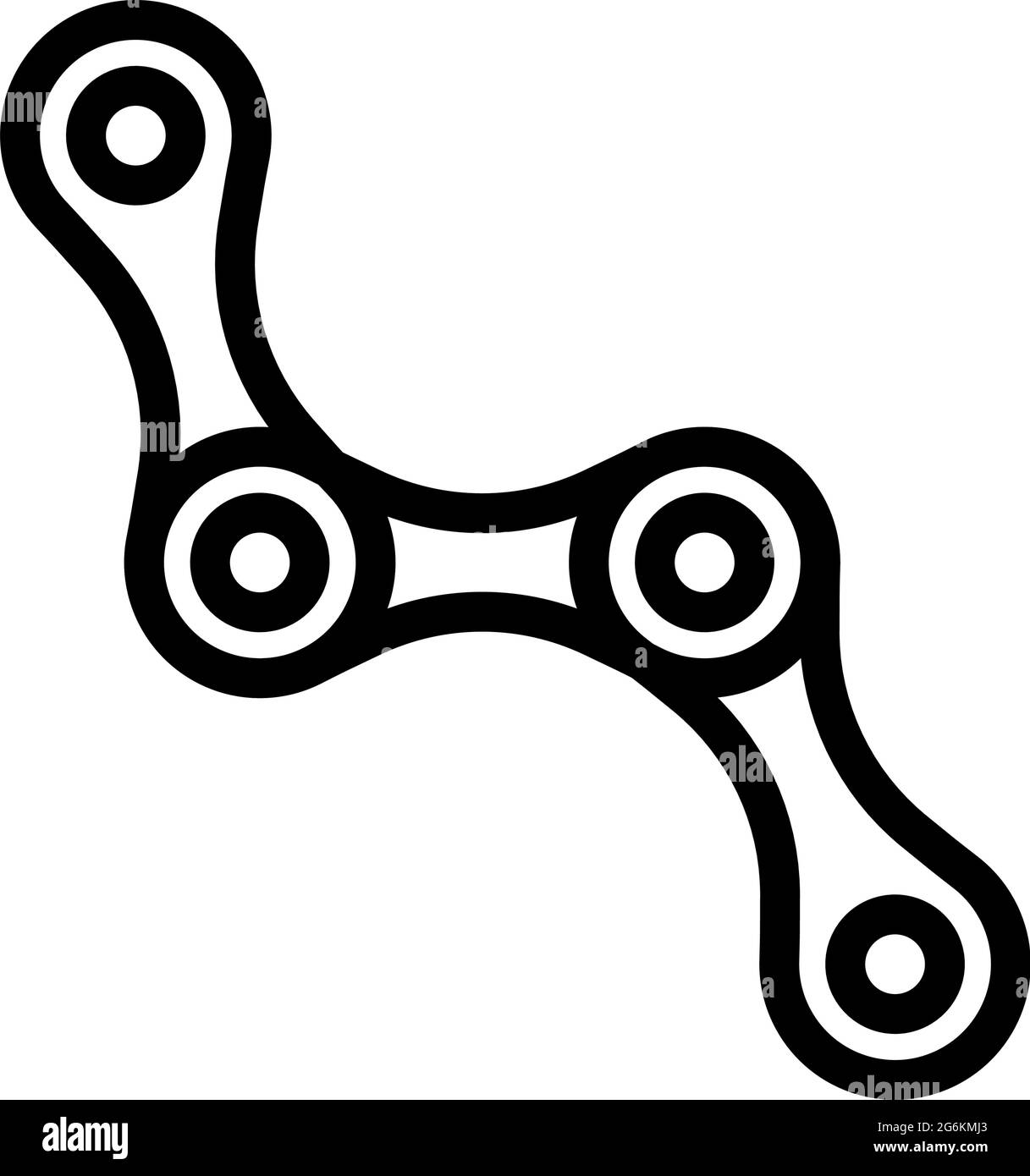 Bike Chain Icon. Bold outline design with editable stroke width. Vector ...