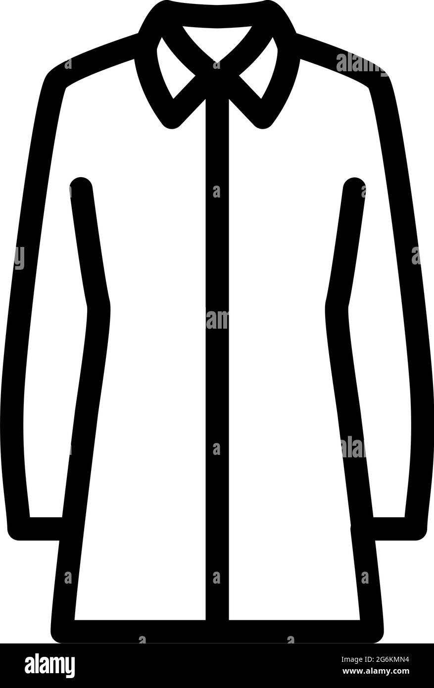 Business Blouse Icon. Bold outline design with editable stroke width ...