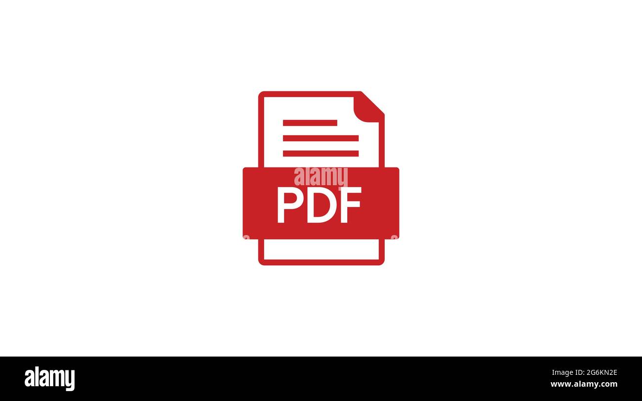 PDF File Document Icon. Vector isolated flat editable illustration on a ...