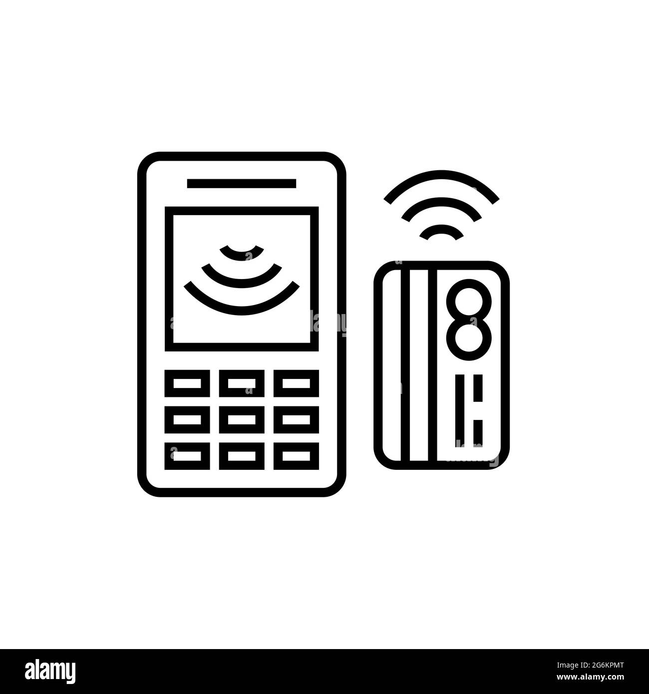 Contactless payment icon. Terminal and card Stock Vector Image & Art ...