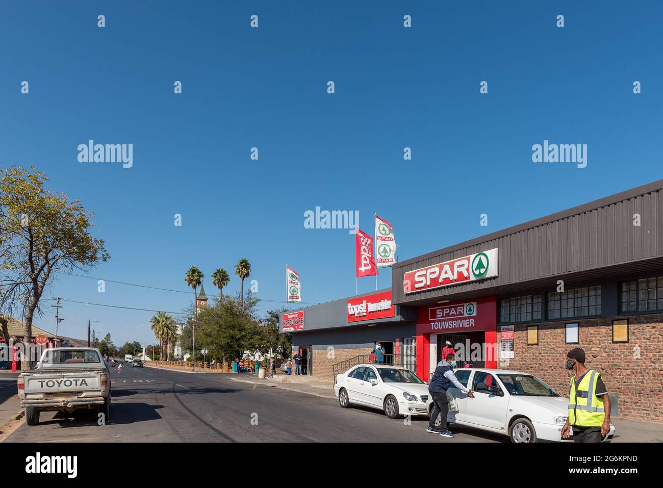 TOUWS RIVER, SOUTH AFRICA - APRIL 20, 2021: A street scene, with a ...