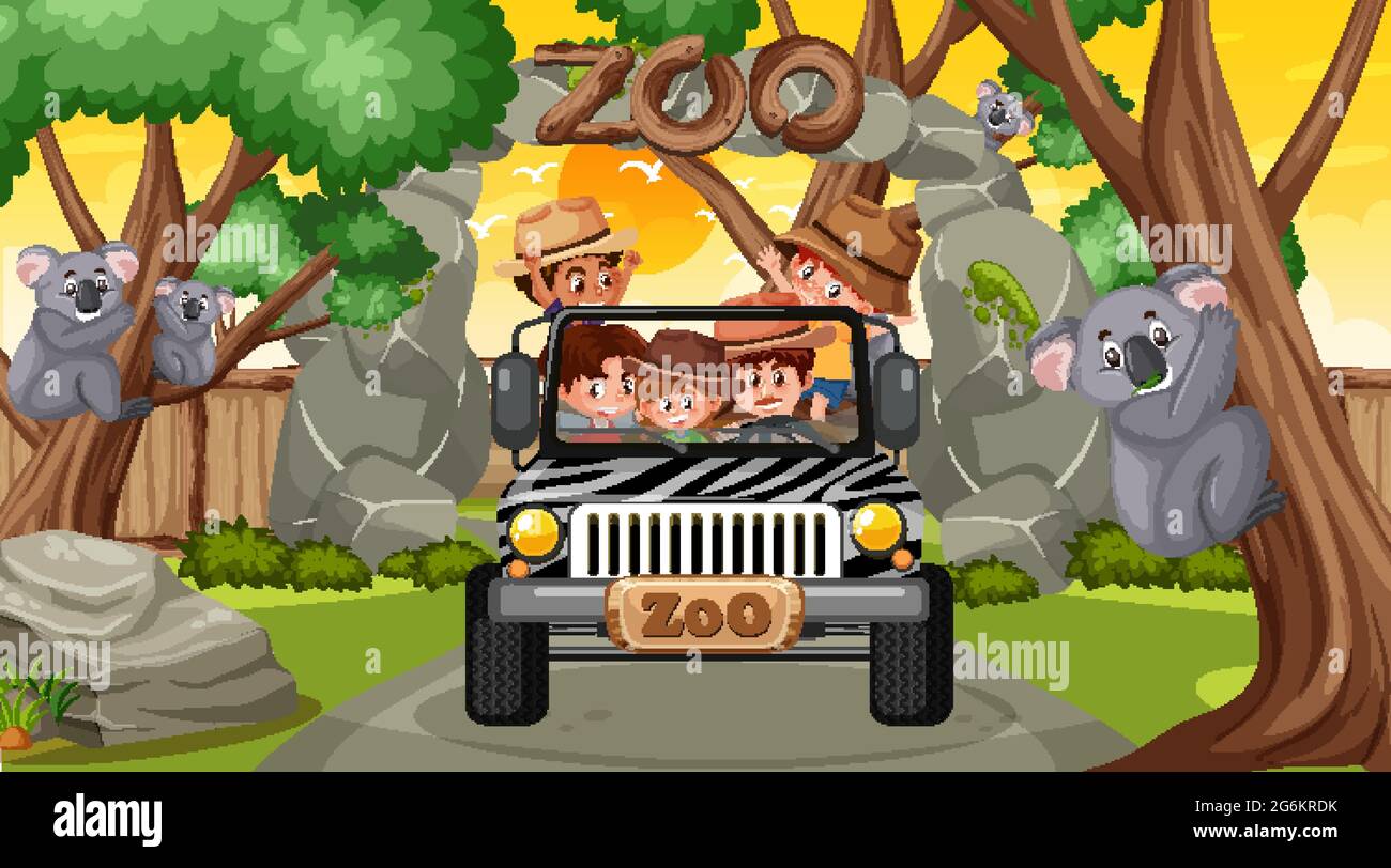 Zoo watching children Stock Vector Images - Alamy