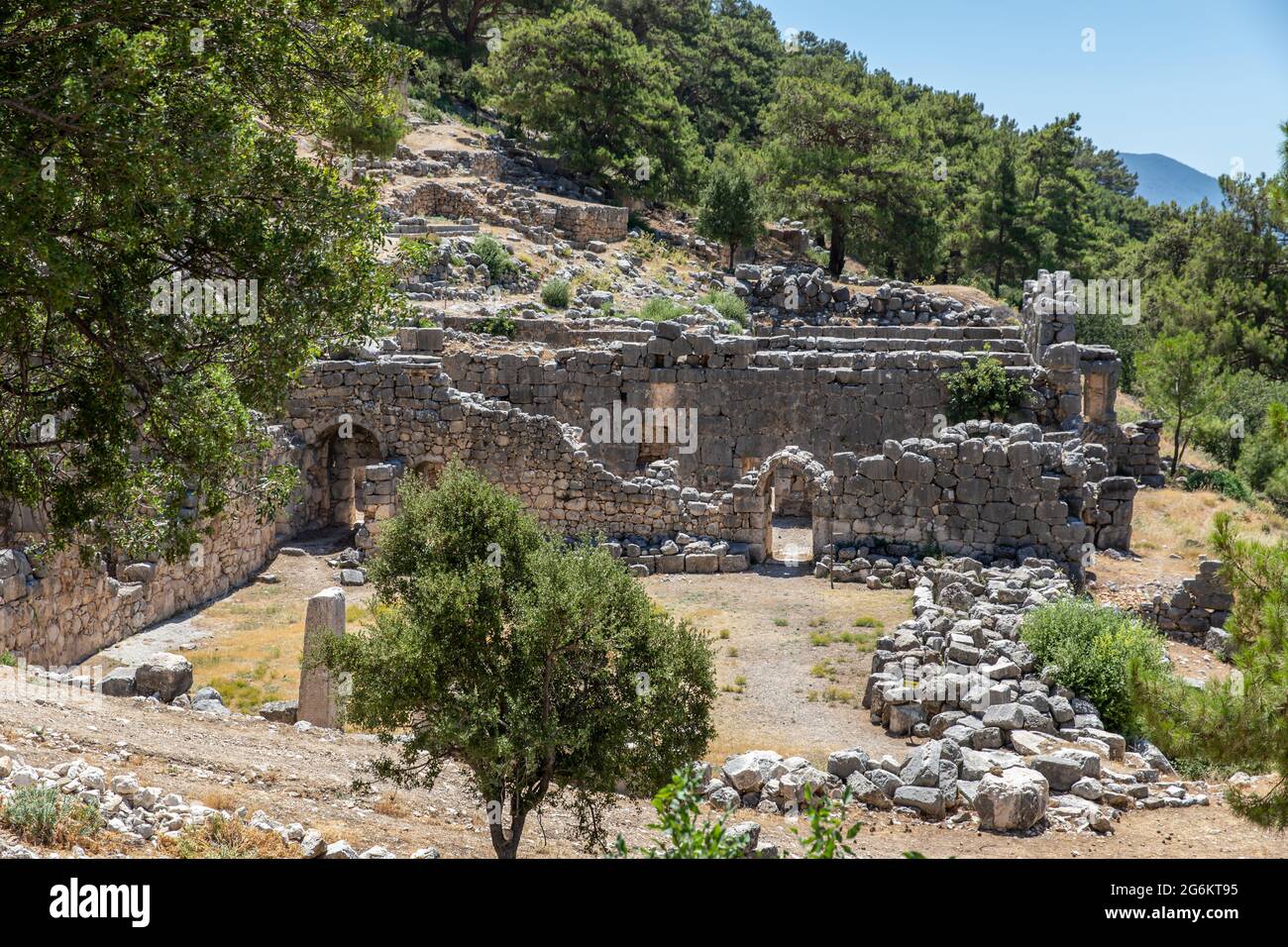 Ruins of the ancient city of Arycanda, Finike, Antalya, Turkey Stock ...