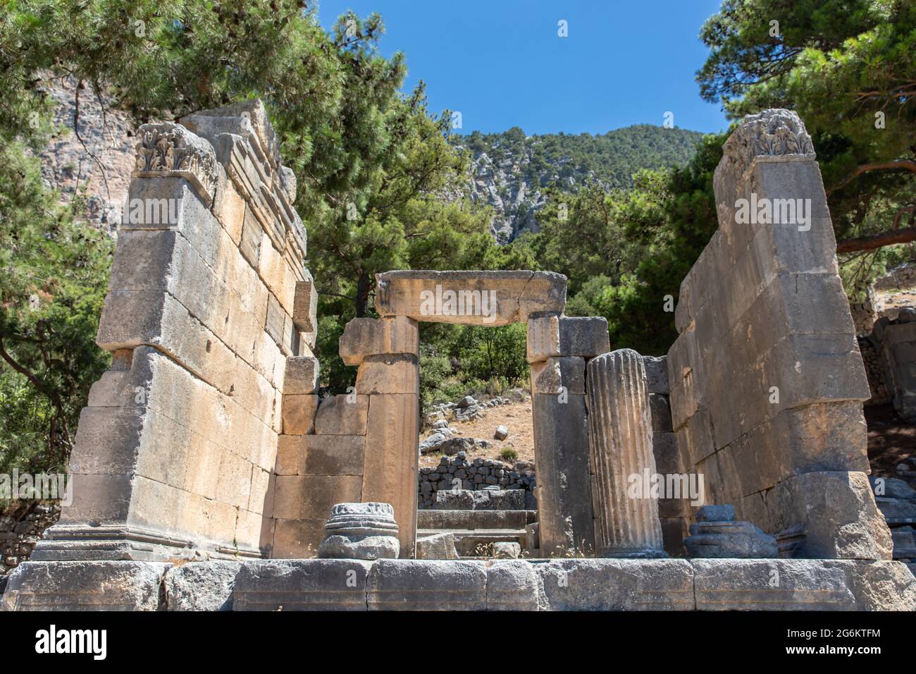 Ruins of the ancient city of Arycanda, Finike, Antalya, Turkey Stock ...