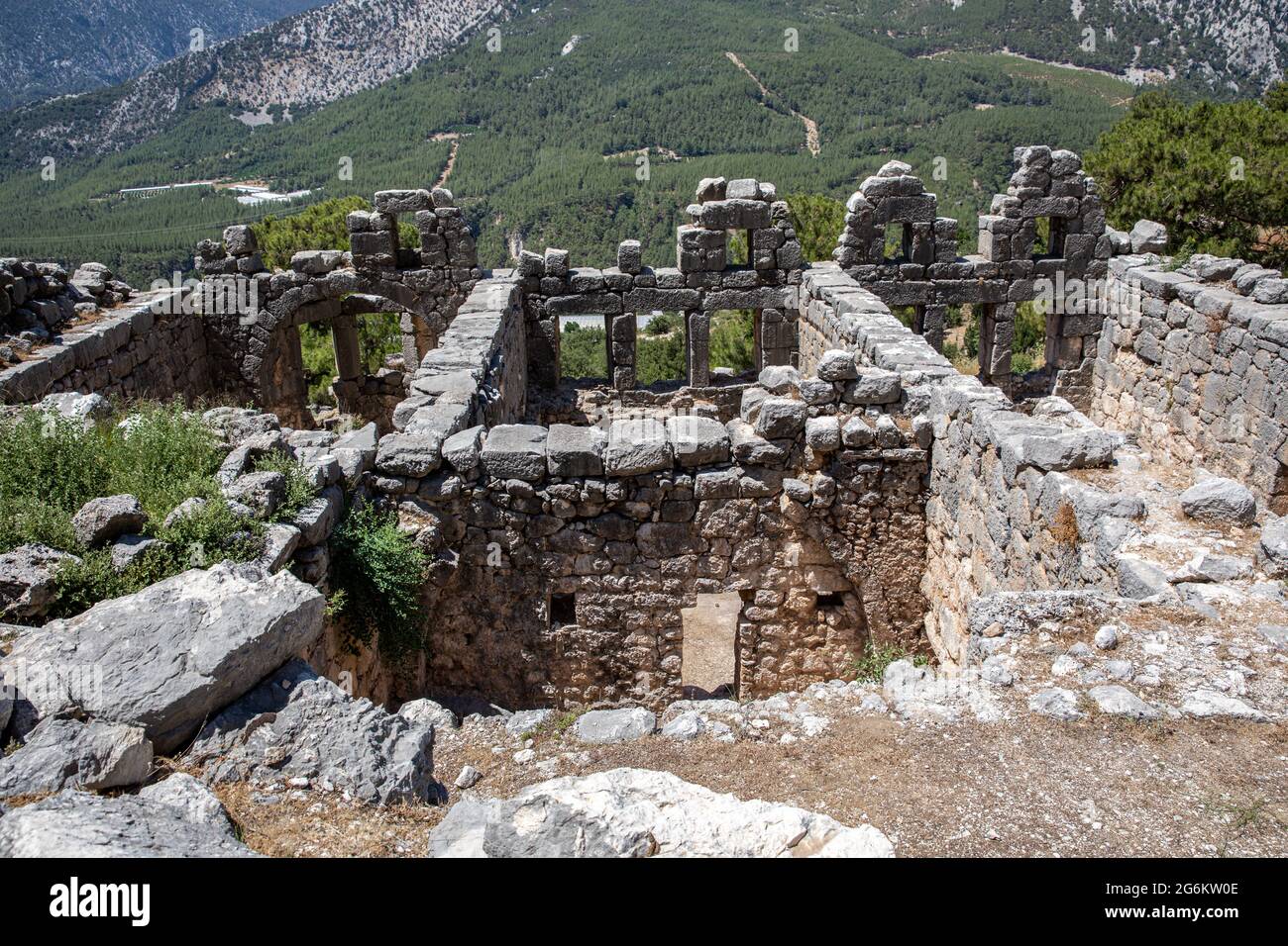 Ruins of the ancient city of Arycanda, Finike, Antalya, Turkey Stock ...