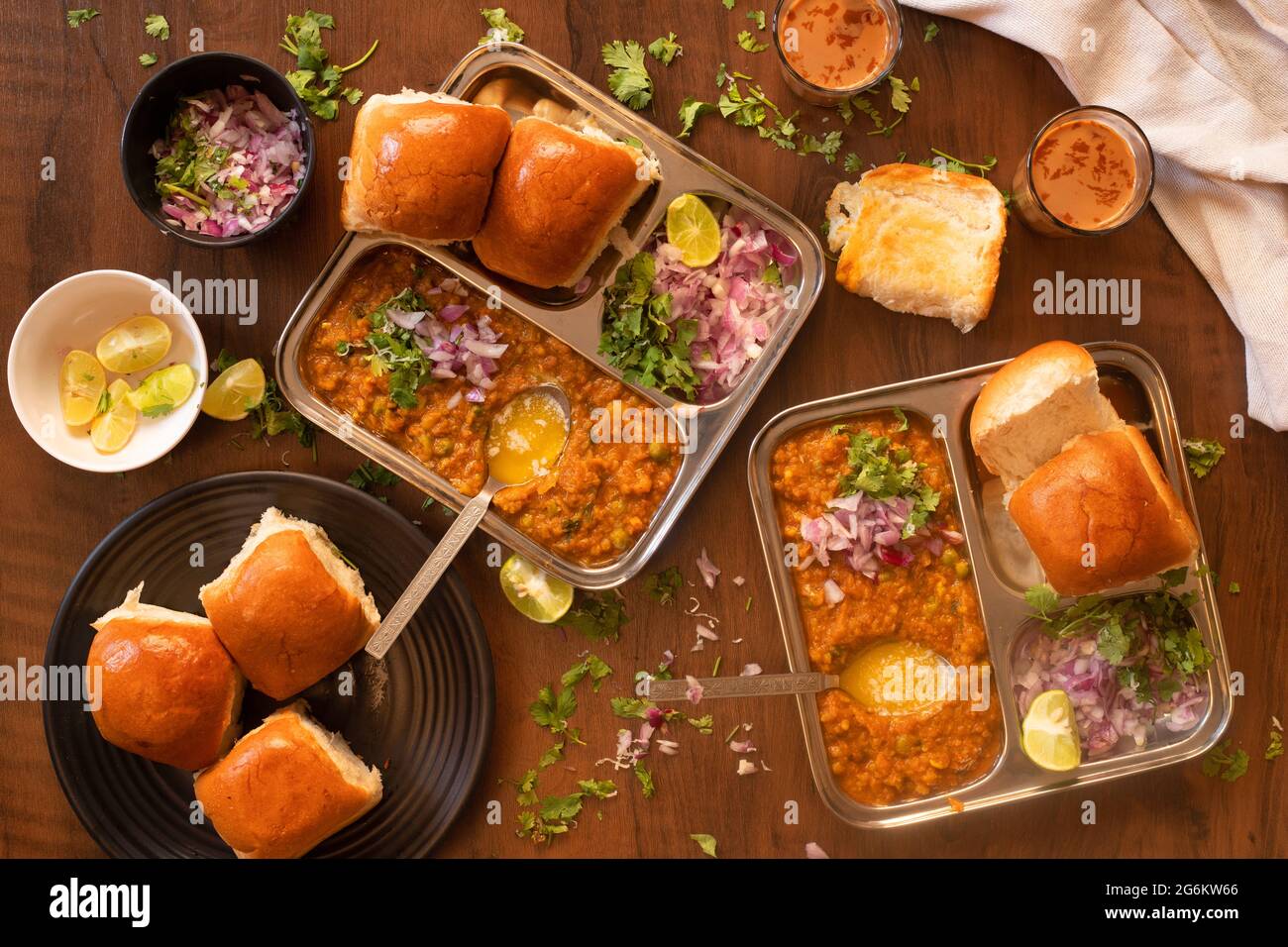 Pav Bhaji, Indian Street Food, Bharuch, Gujarat, India Stock Photo - Alamy