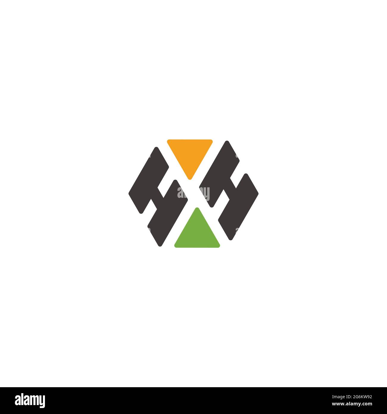 letter h colorful triangles geometric unique logo vector Stock Vector ...