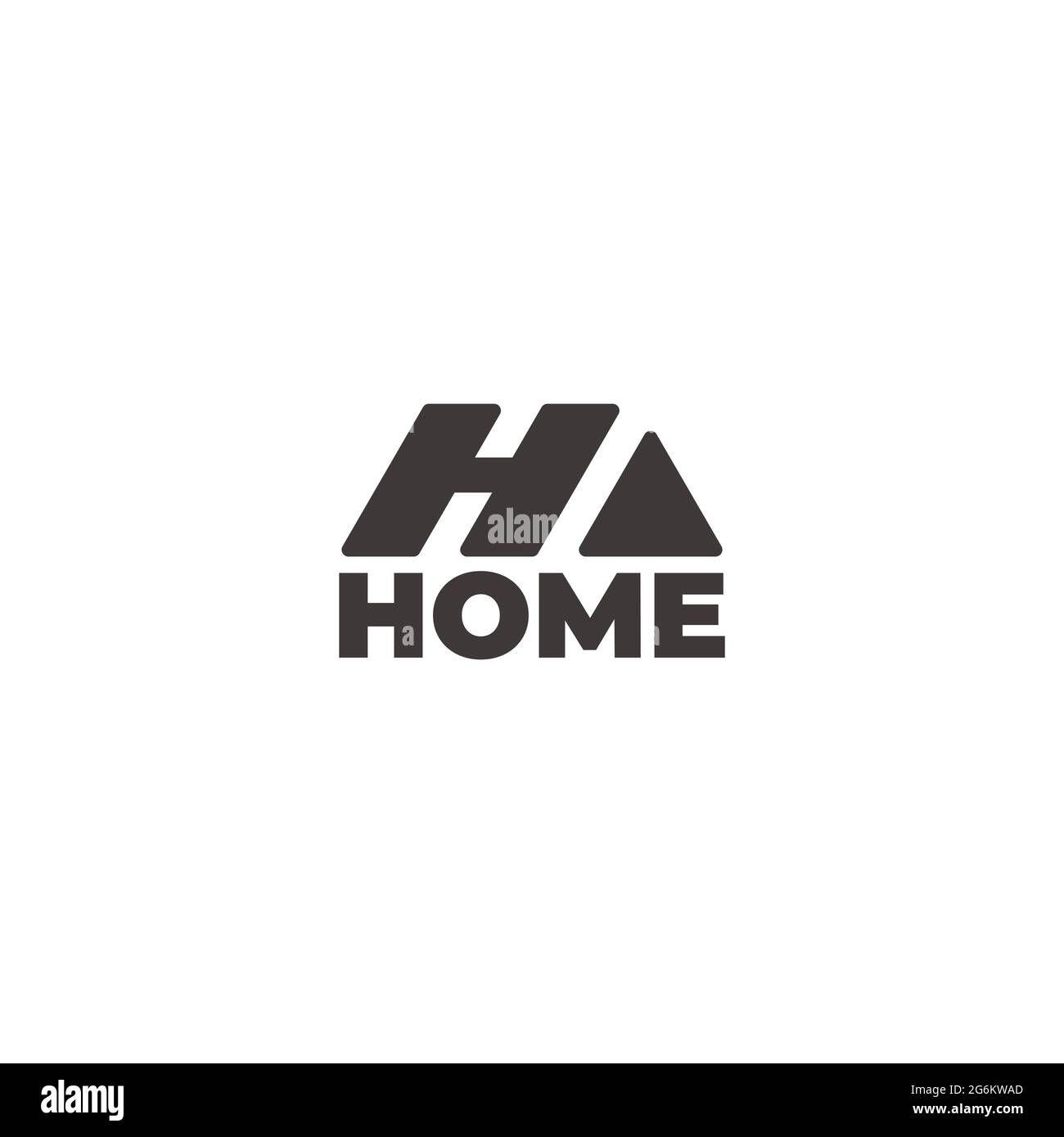 letter h home text simple geometric symbol vector Stock Vector Image ...