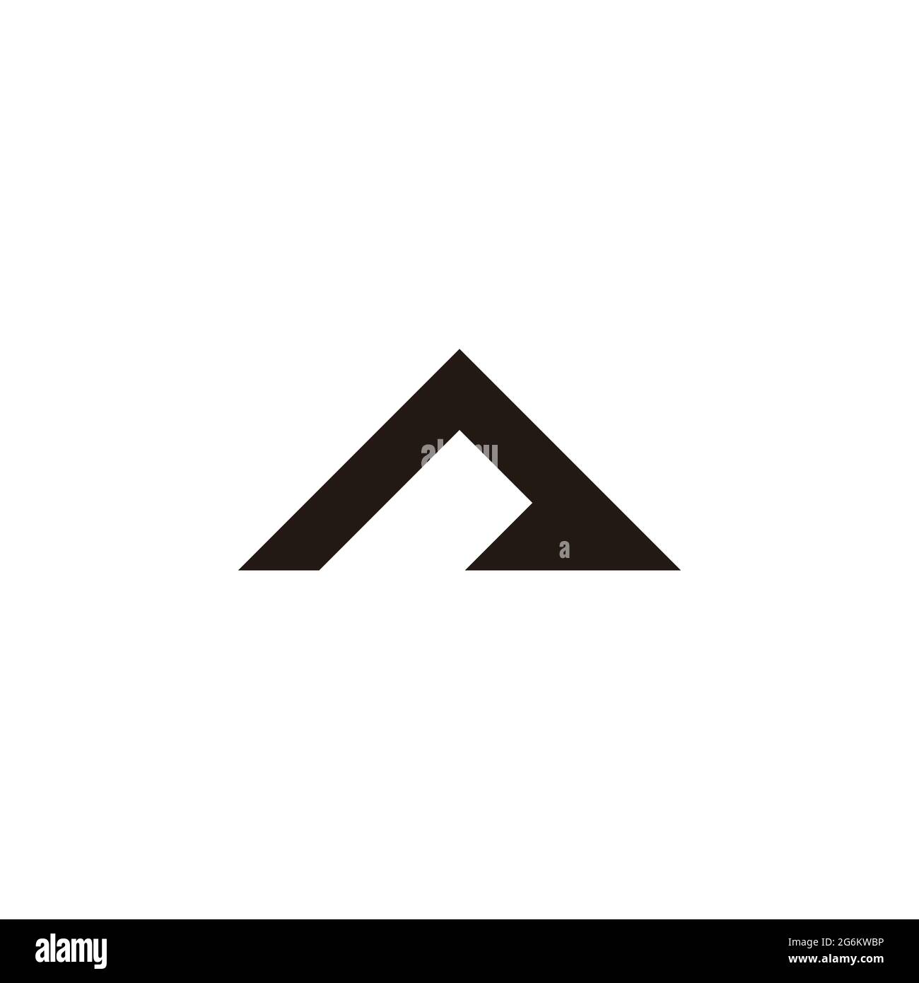 simple triangle mountain line geometry logo vector Stock Vector Image ...