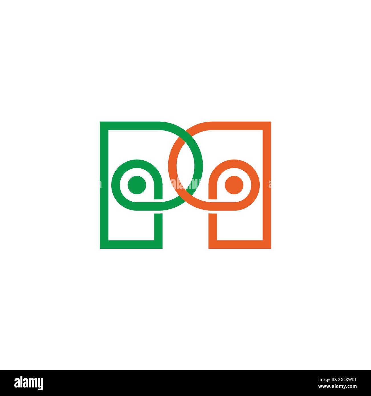 letter pq colorful linear overlap logo vector Stock Vector Image & Art ...
