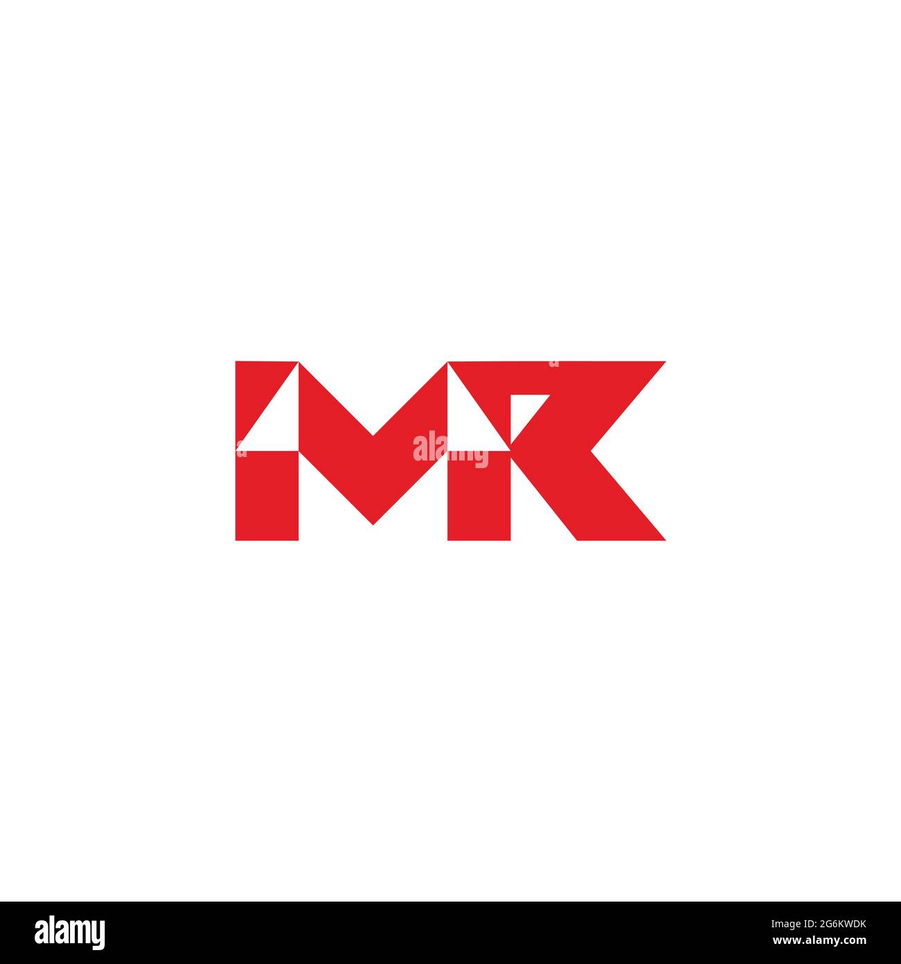 letter mr triangles geometric mosaic logo vector Stock Vector Image ...