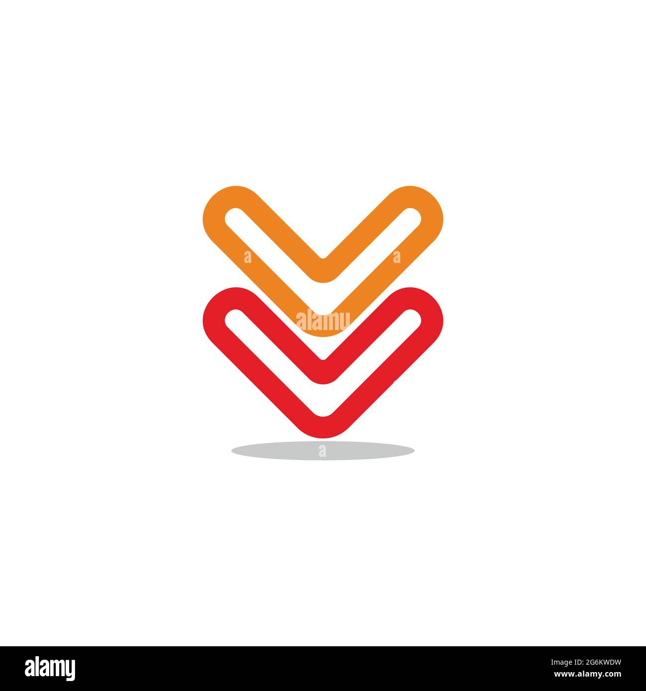 letter vv pointing arrow colorful logo vector Stock Vector Image & Art ...