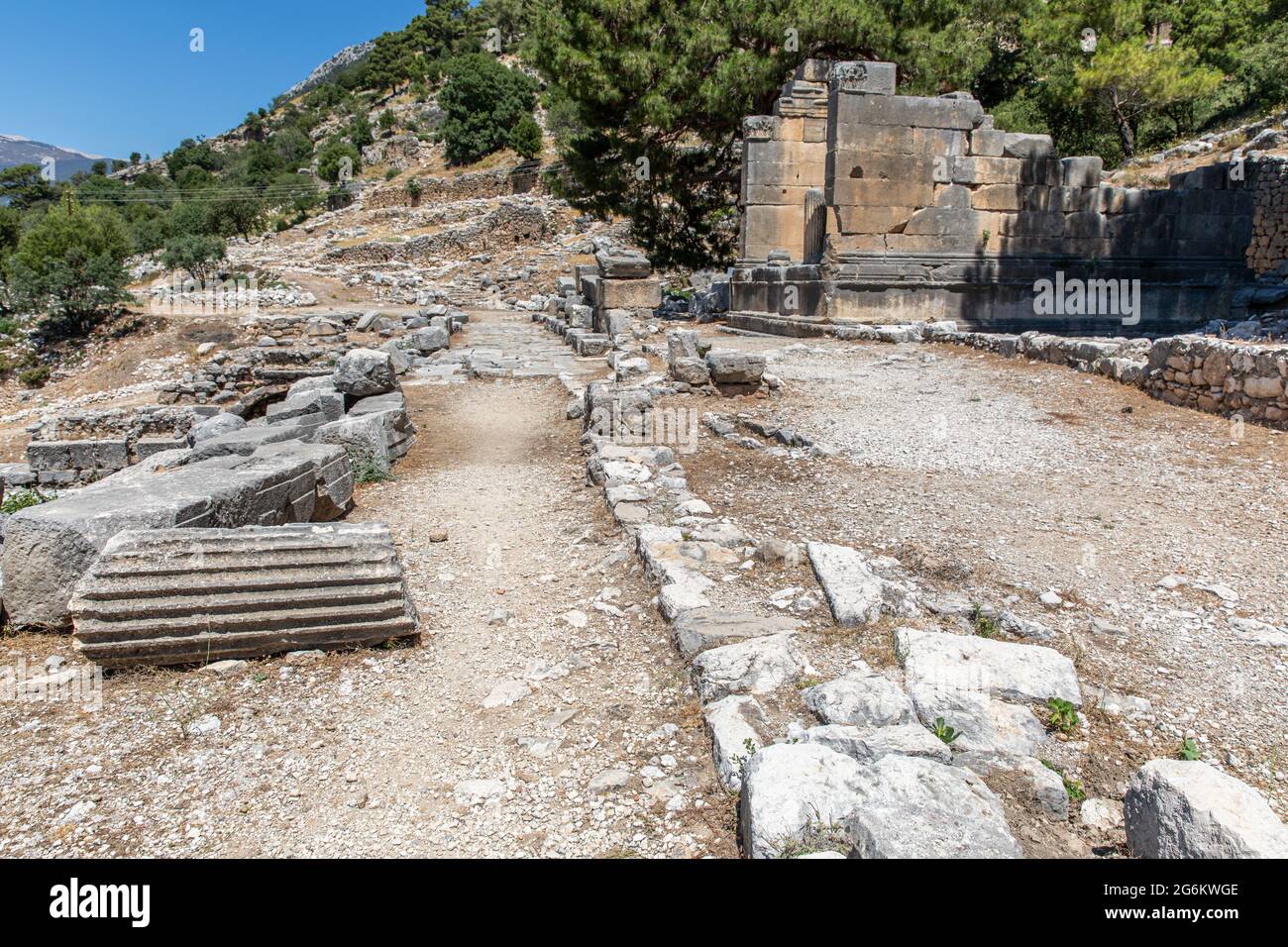 Ruins of the ancient city of Arycanda, Finike, Antalya, Turkey Stock ...