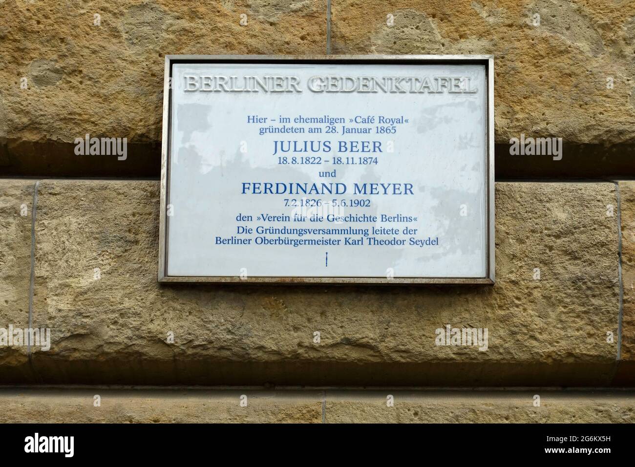 Memorial plaque of Julius Beer and Ferdinand Meyer, Berlin, Germany ...