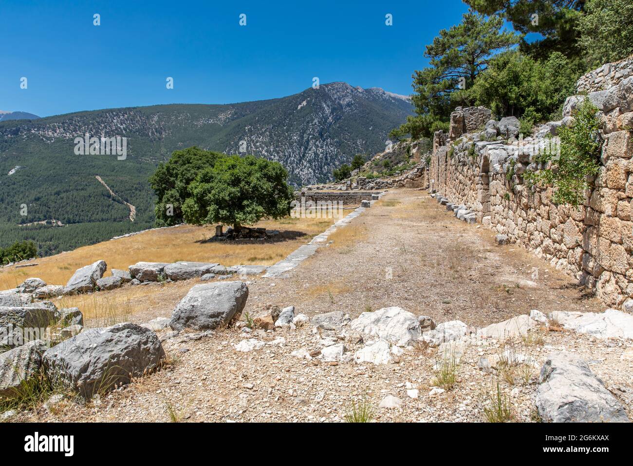 Ruins of the ancient city of Arycanda, Finike, Antalya, Turkey Stock ...