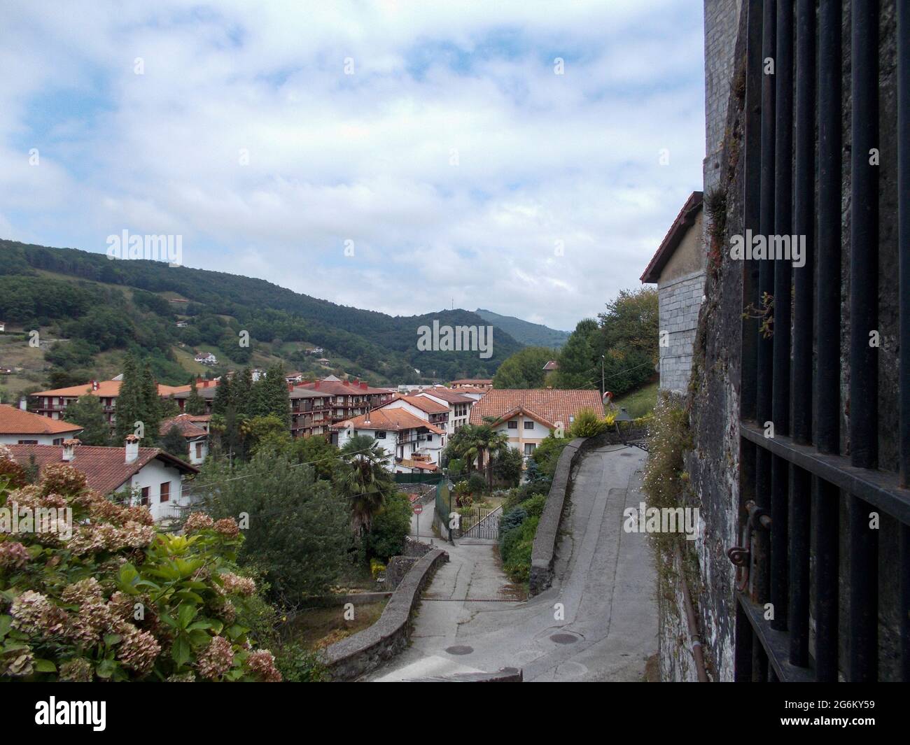 Municipality of Elizondo, in the Baztn valley with the Bidasoa river ...