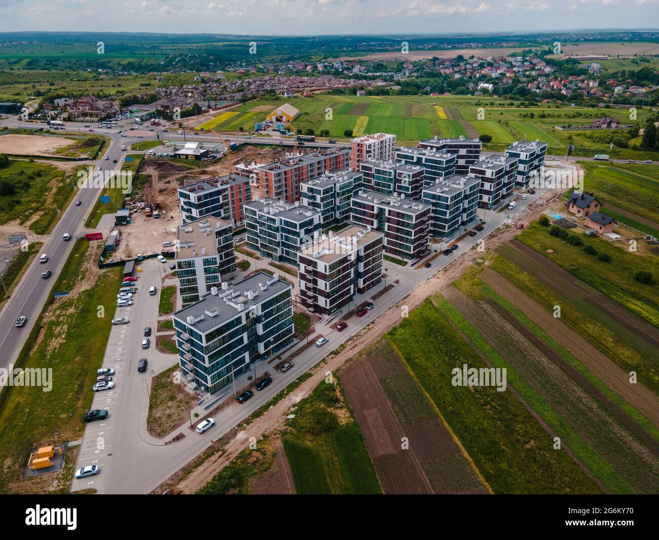 Overhead view apartments construction site hi-res stock photography and ...