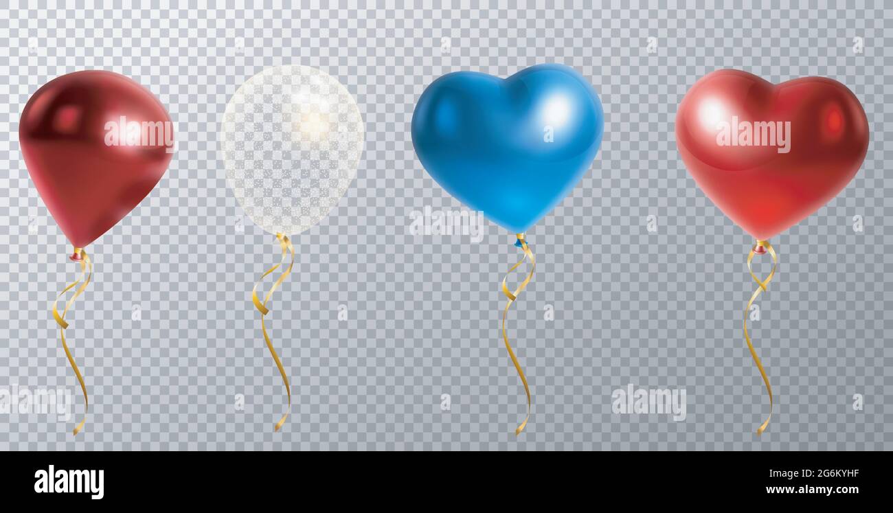 Set realistic air helium Stock Vector Images - Alamy