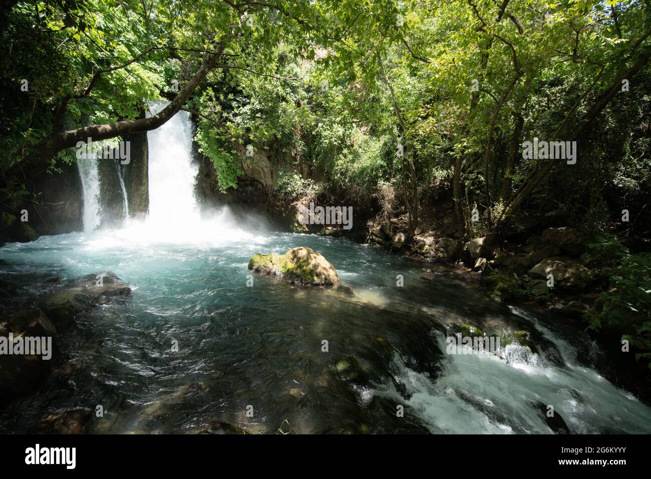 Banias Spring and Stream (Banias River or Hermon River) Golan Heights ...