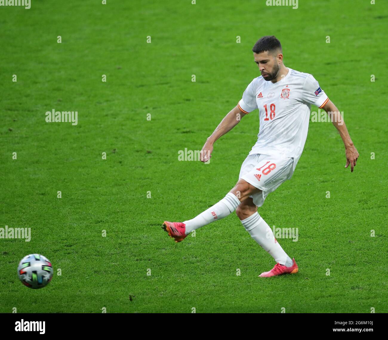 London, England, 6th July 2021. Jordi Alba of Spain during the UEFA ...